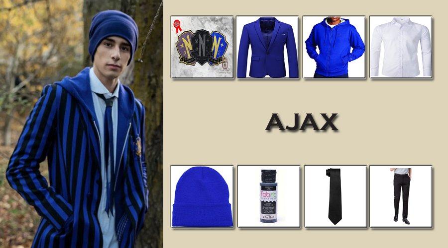 AJAX COSTUME FROM WEDNESDAY NETFLIX