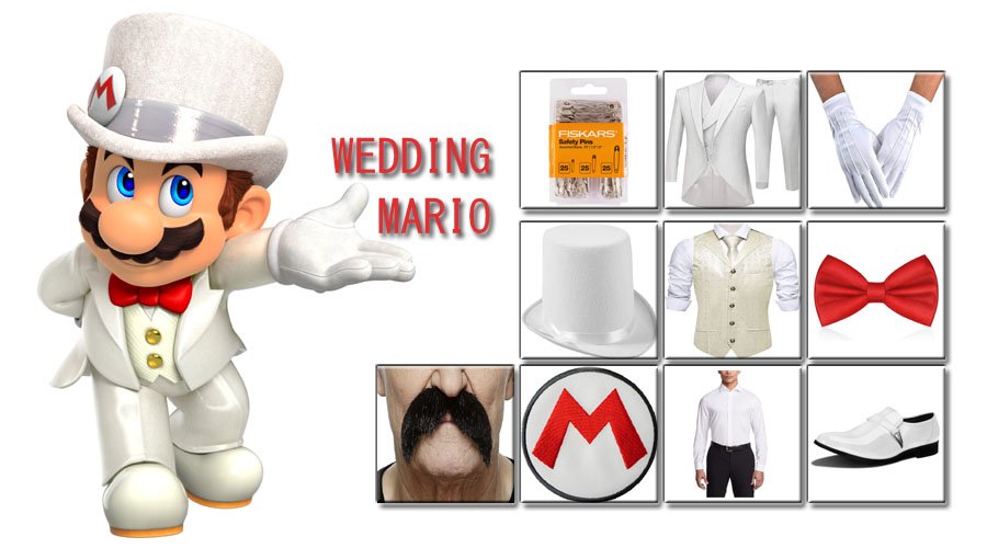 WEDDING MARIO COSTUME FROM SUPER MARIO ODYSSEY