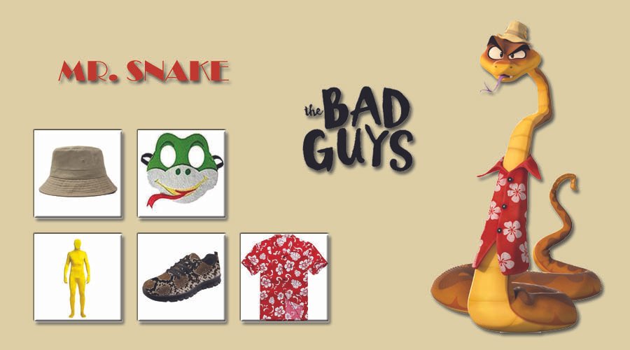 MR. SNAKE COSTUME FROM THE BAD GUYS