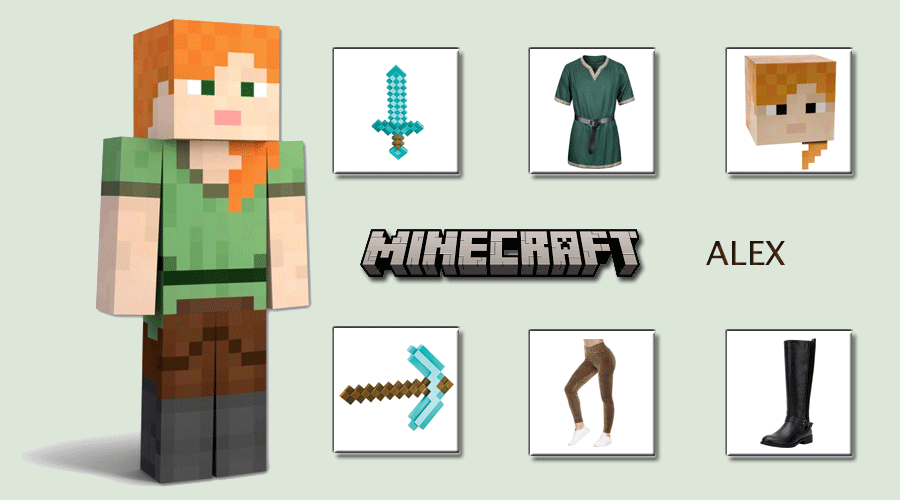 HAVE YOUR OWN MINECRAFT ALEX COSTUME